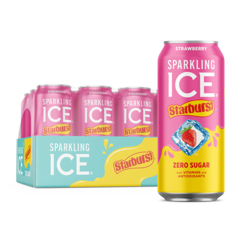 Sparkling ICE Flavored Sparkling Water, Starburst Strawberry, 16oz (Pa – Oasis Snacks