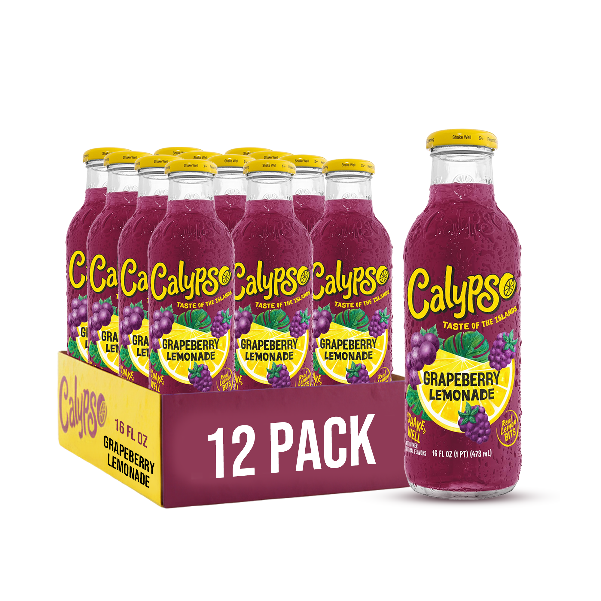 Calypso Lemonade, Grapeberry, 16oz (Pack of 12) – Oasis Snacks