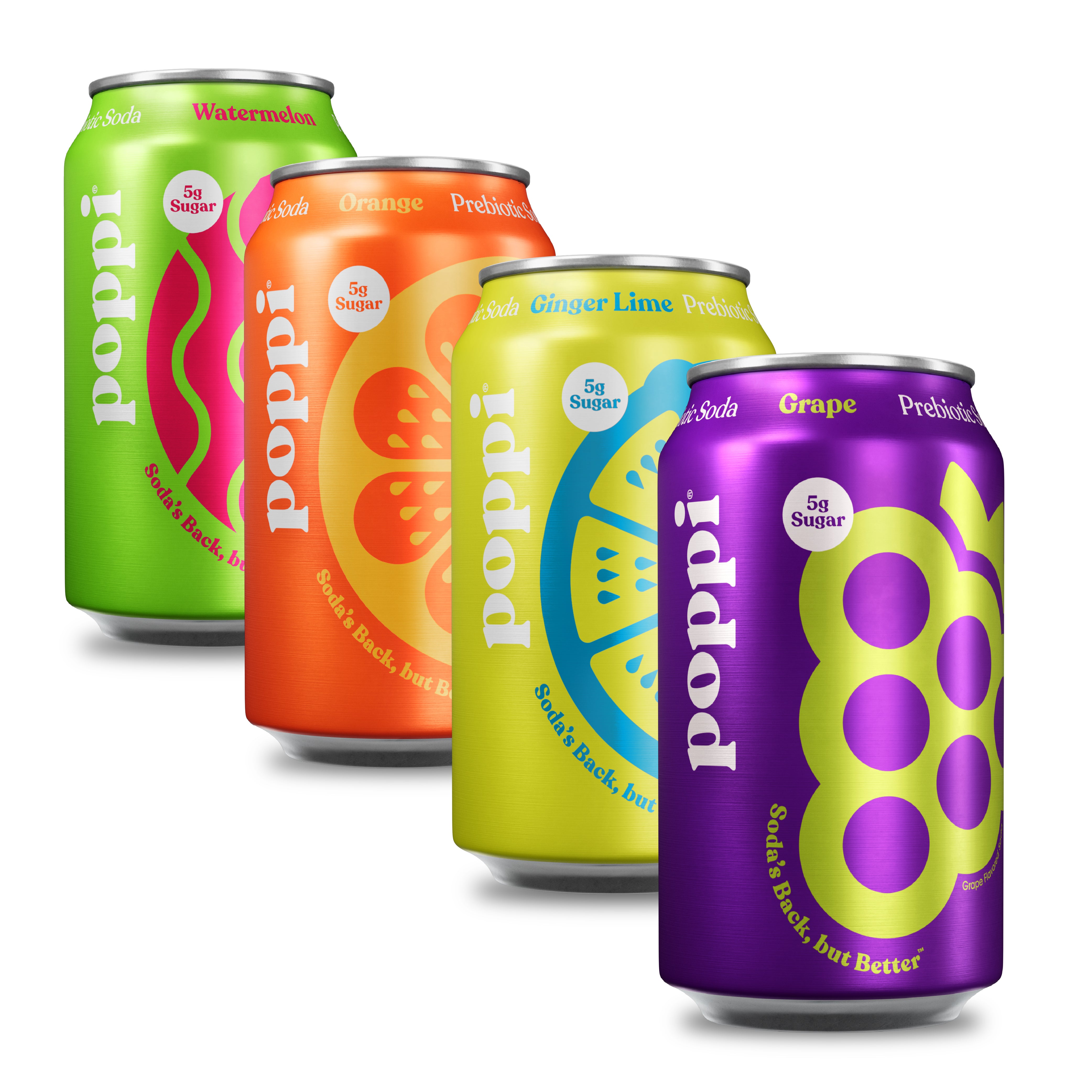 Poppi Prebiotic Soda, Beach Party Variety, 12oz (Pack of 12) – Oasis Snacks