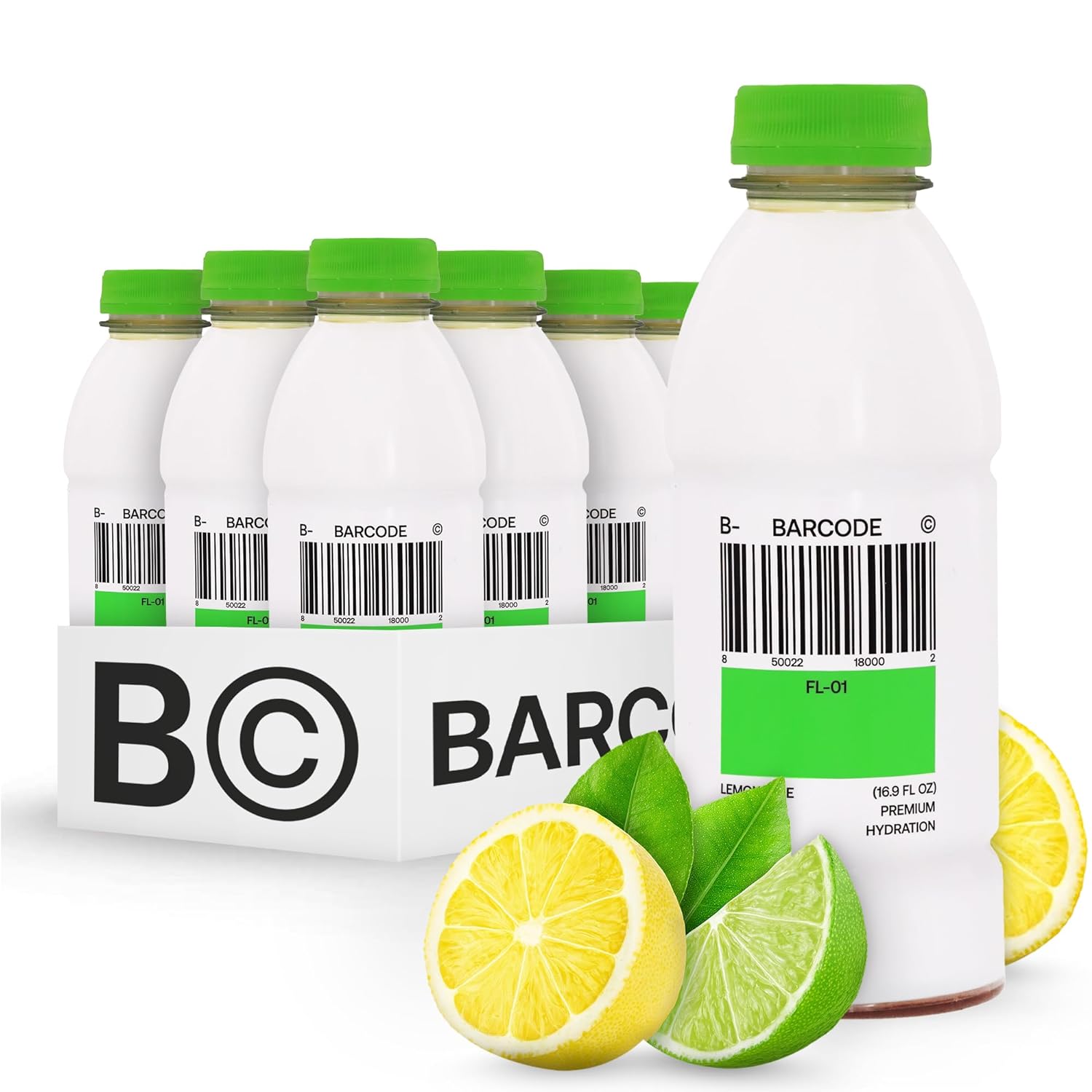 Barcode Hydration Drink, Lemon Lime, 16.9oz (Pack of 12) – Oasis Snacks