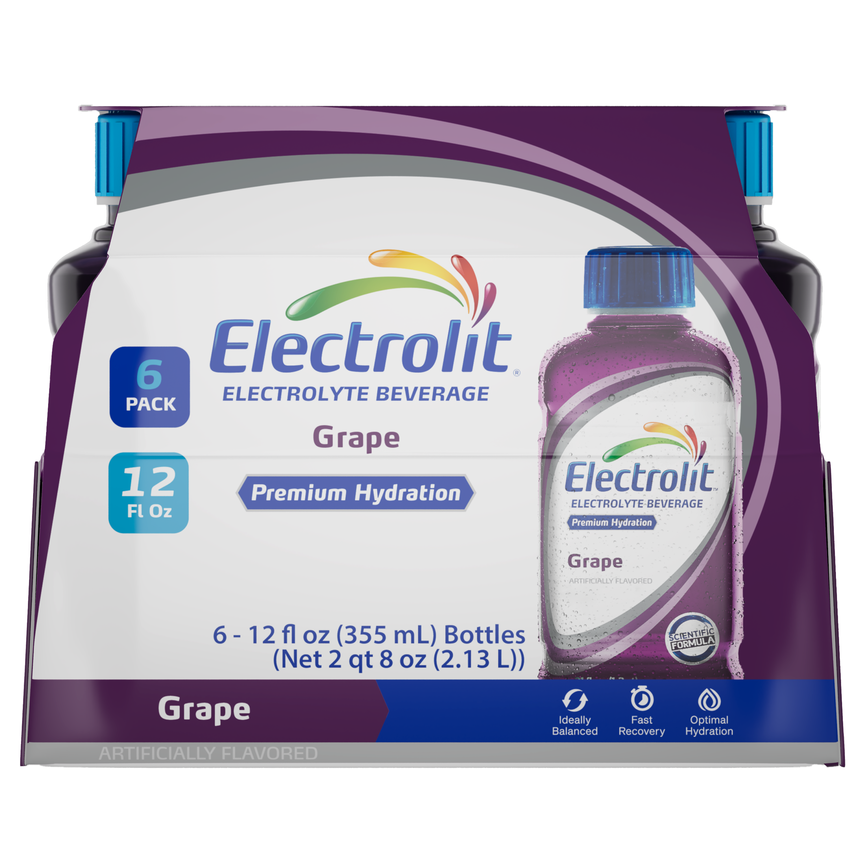 Electrolit Electrolyte Hydration Beverage, Grape, 12oz - Multi-Pack ...