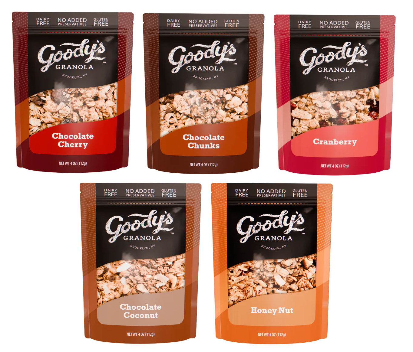 Goody's Gluten Free Granola, 5 Flavor Variety, 4oz (Pack of 5) – Oasis ...