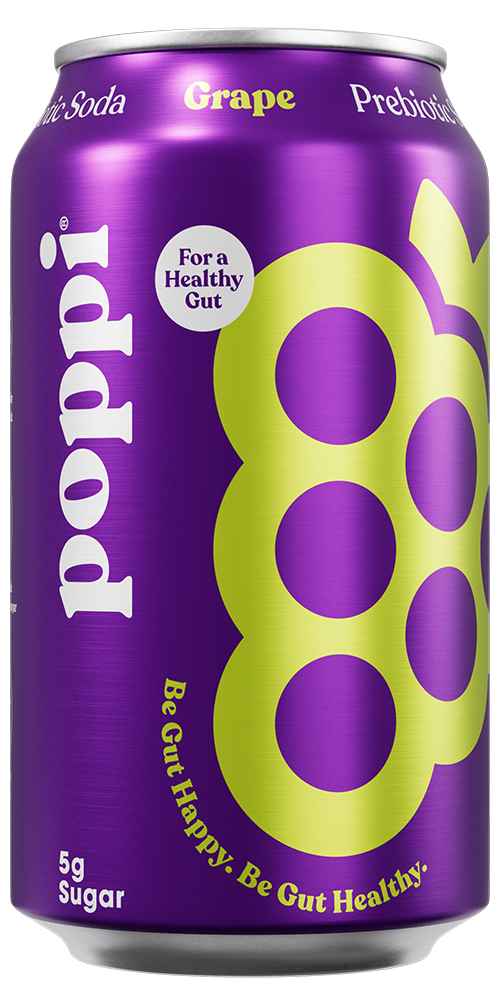Poppi Prebiotic Soda, Grape, 12oz (Pack of 12) – Oasis Snacks