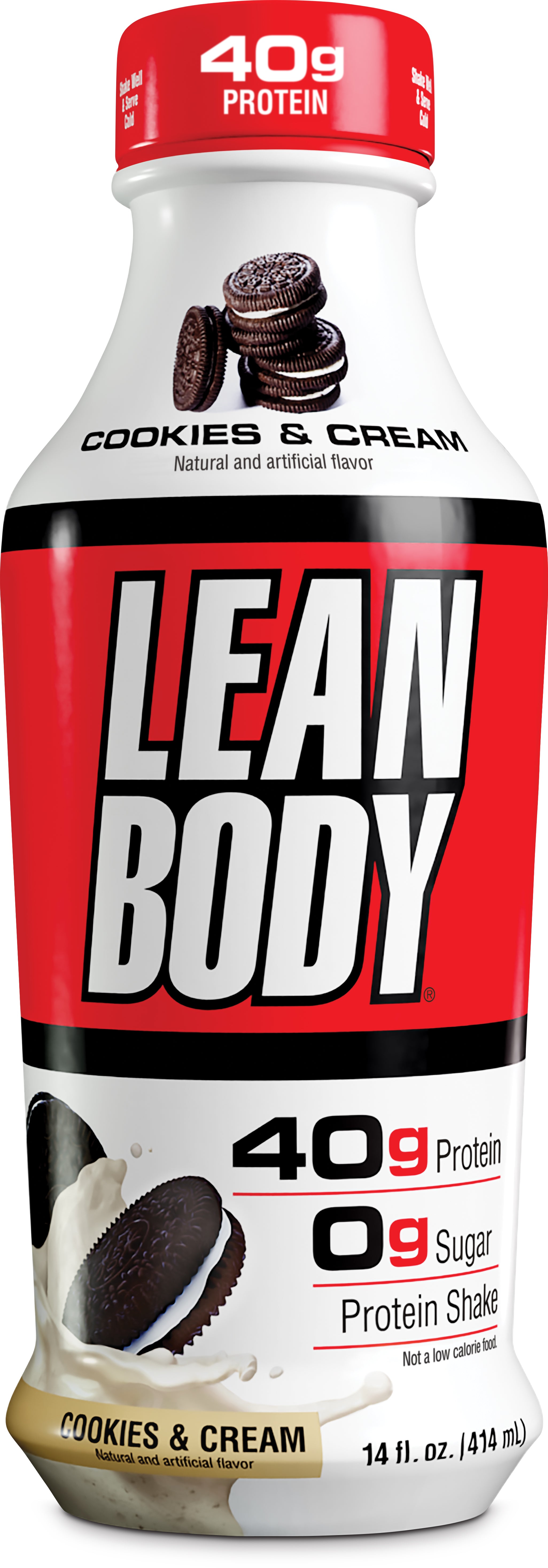 Lean Body Ready-to-Drink 40g Protein Shake, Cookies & Cream, 14oz (Pac ...