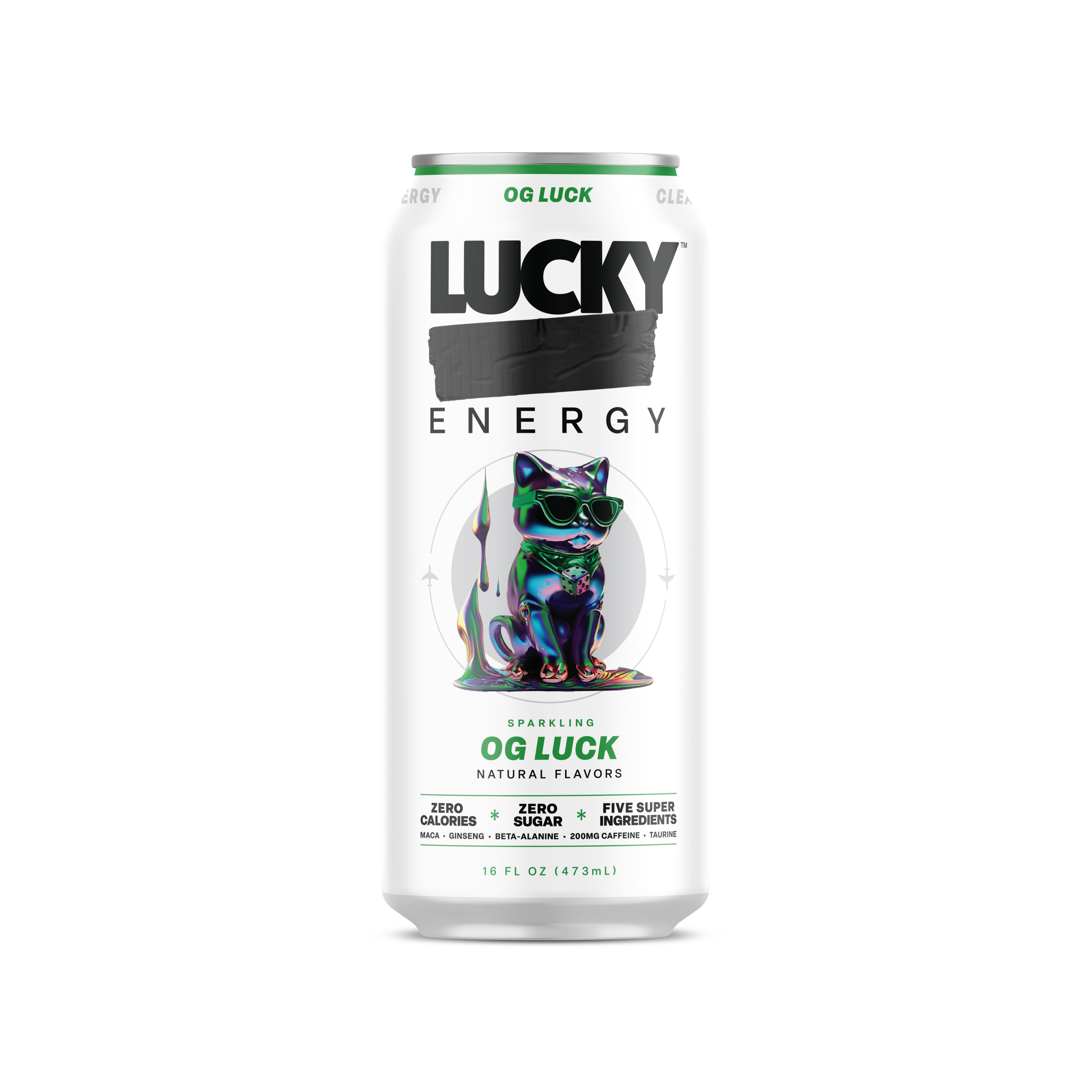 Lucky Energy Sparkling Energy Drink, OG Luck, 16oz (Pack of 12) – Oasis ...