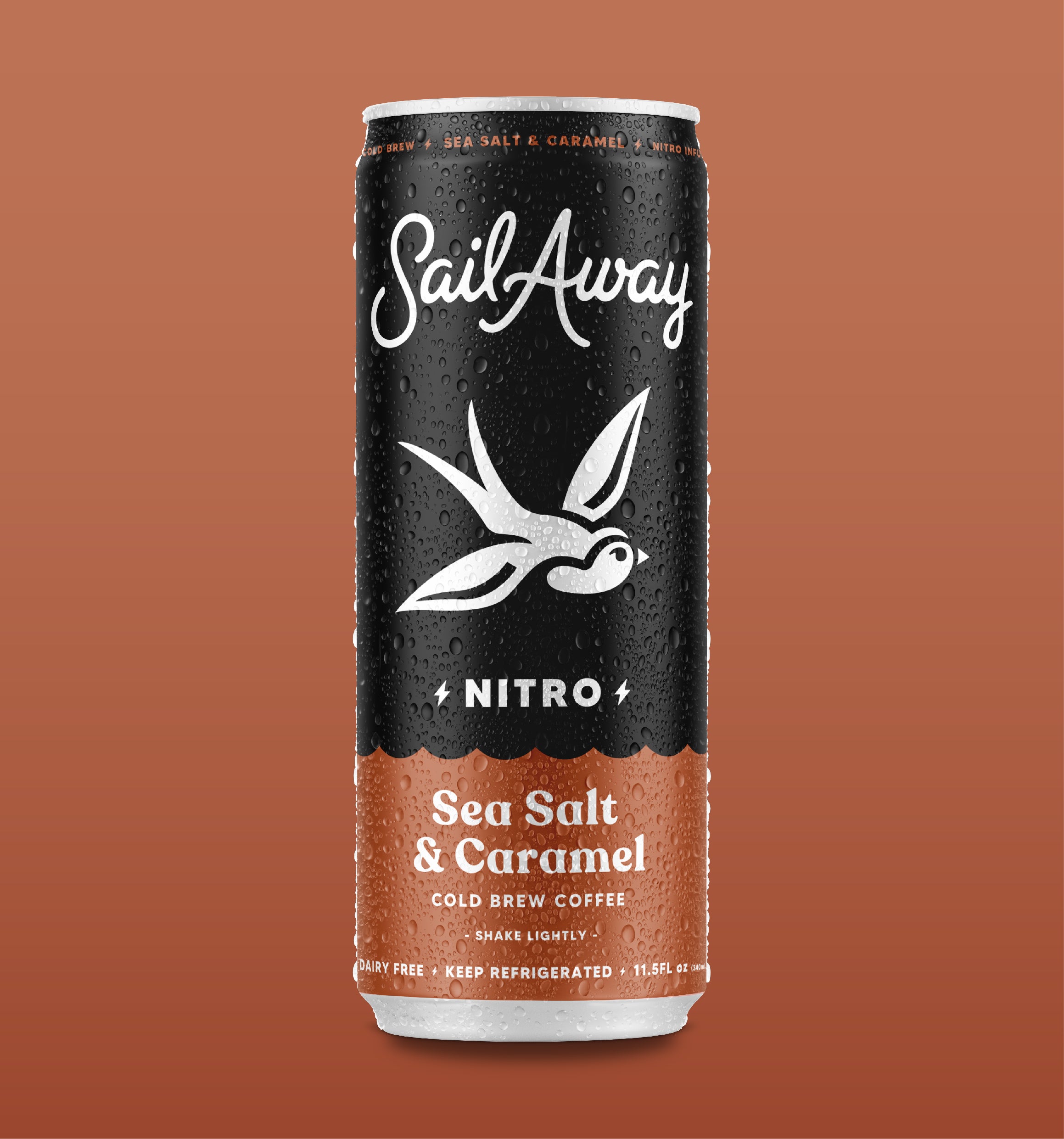 Sail Away Cold Brew Nitro Coffee, Sea Salt & Caramel, 11.5oz (Pack of ...