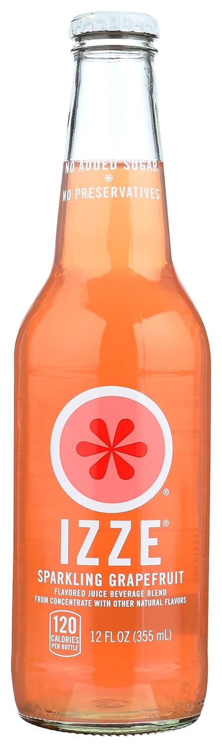 Izze Sparkling Juice, Grapefruit, 12 Fl Oz (Pack of 24) – Oasis Snacks