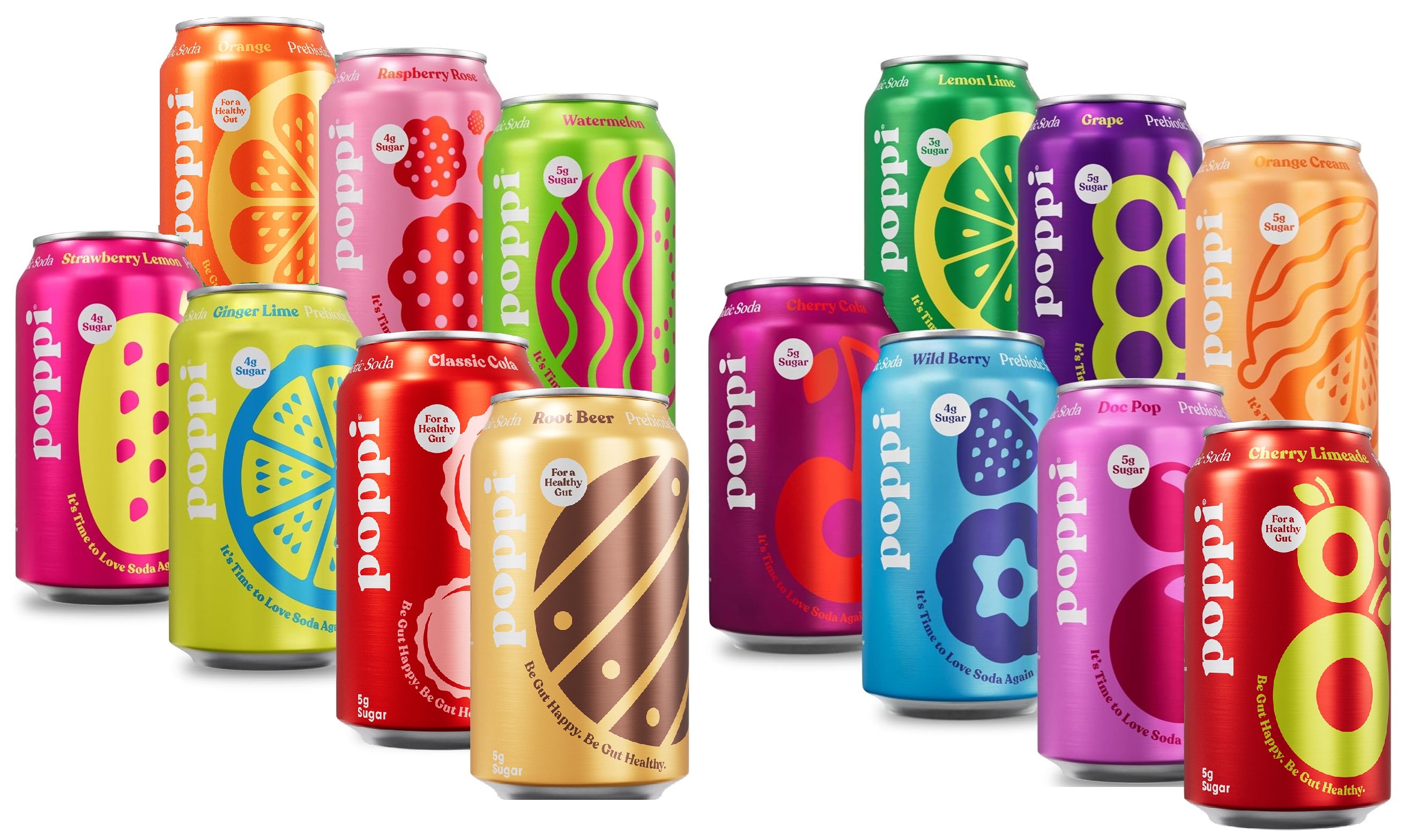 Poppi Prebiotic Soda, Ultimate Variety Pack, 12oz (Pack of 14) – Oasis ...