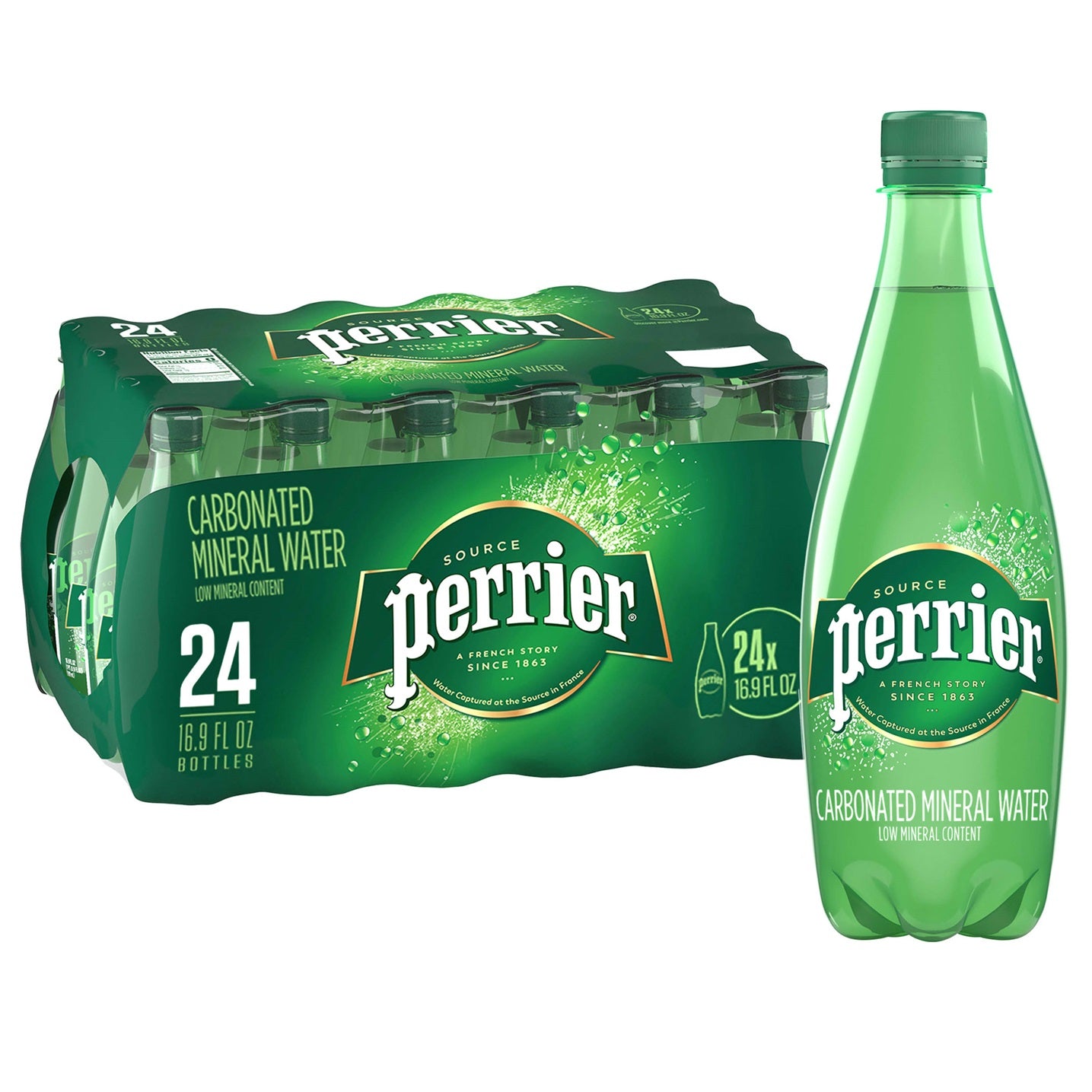 Perrier Sparkling Mineral Water, 16.9oz (Pack of 24) – Oasis Snacks