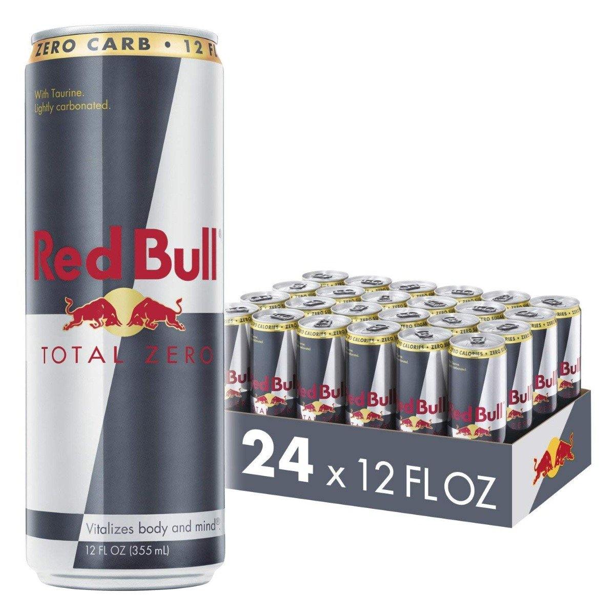 Red Bull Total Zero Sugar Free Energy Drink, 12 Fl Oz (Pack of 24 ...