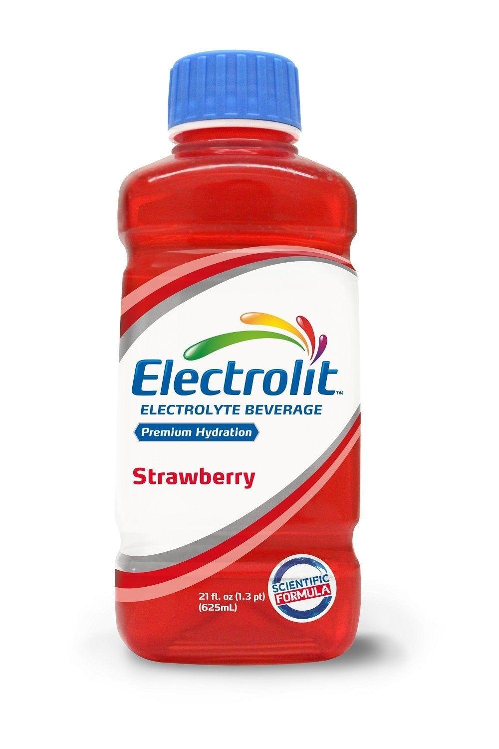 Electrolit Electrolyte Hydration Beverage, Strawberry, 21oz (Pack of 1 ...
