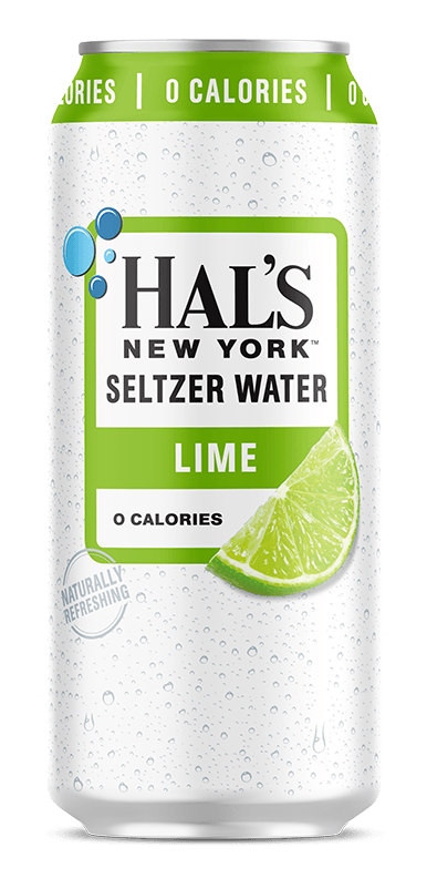 Hal's New York Seltzer Water, Lime, 16 Oz Cans (Pack of 12) – Oasis Snacks