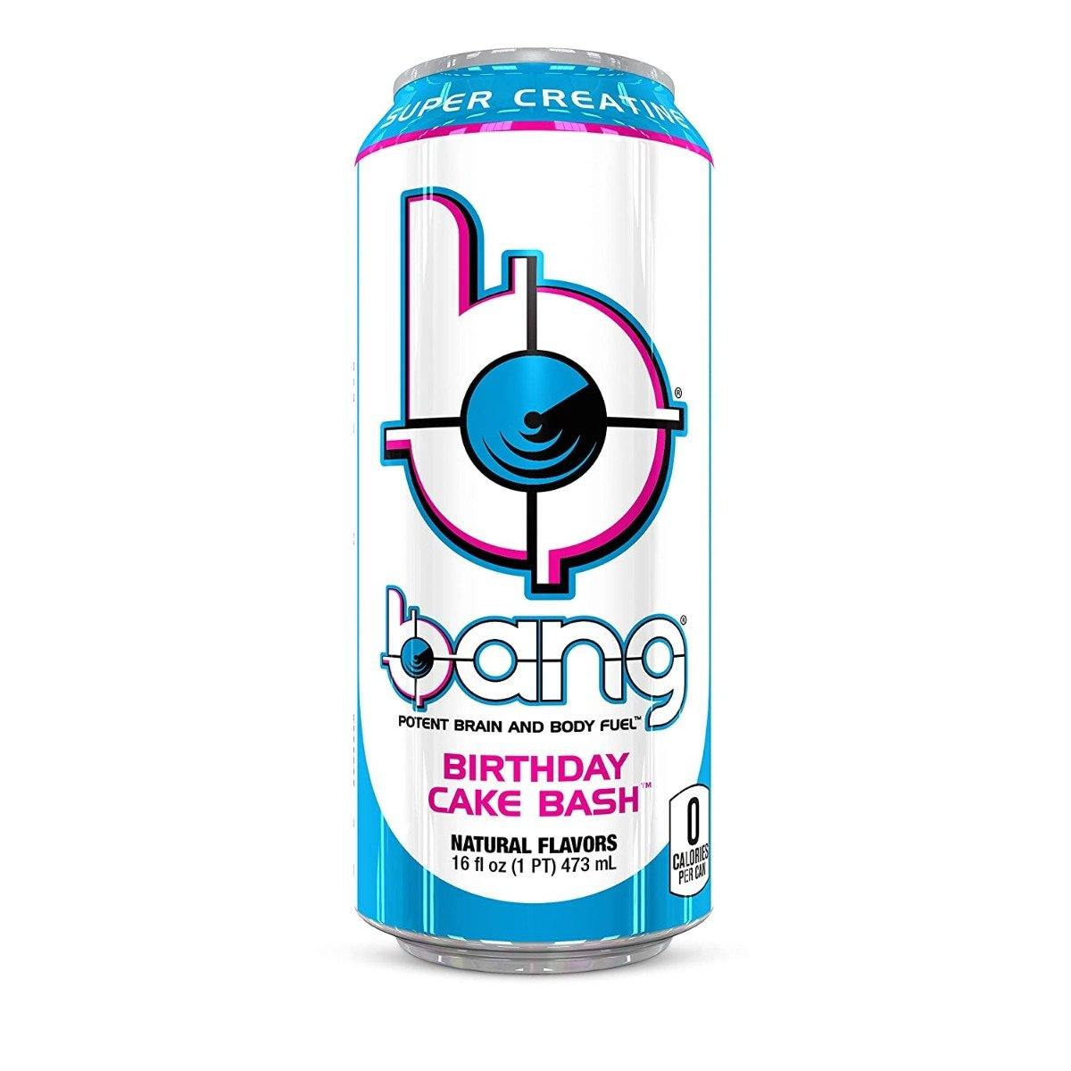 BANG Energy Drink, Birthday Cake Bash, 16oz Cans (Pack of 12) – Oasis ...