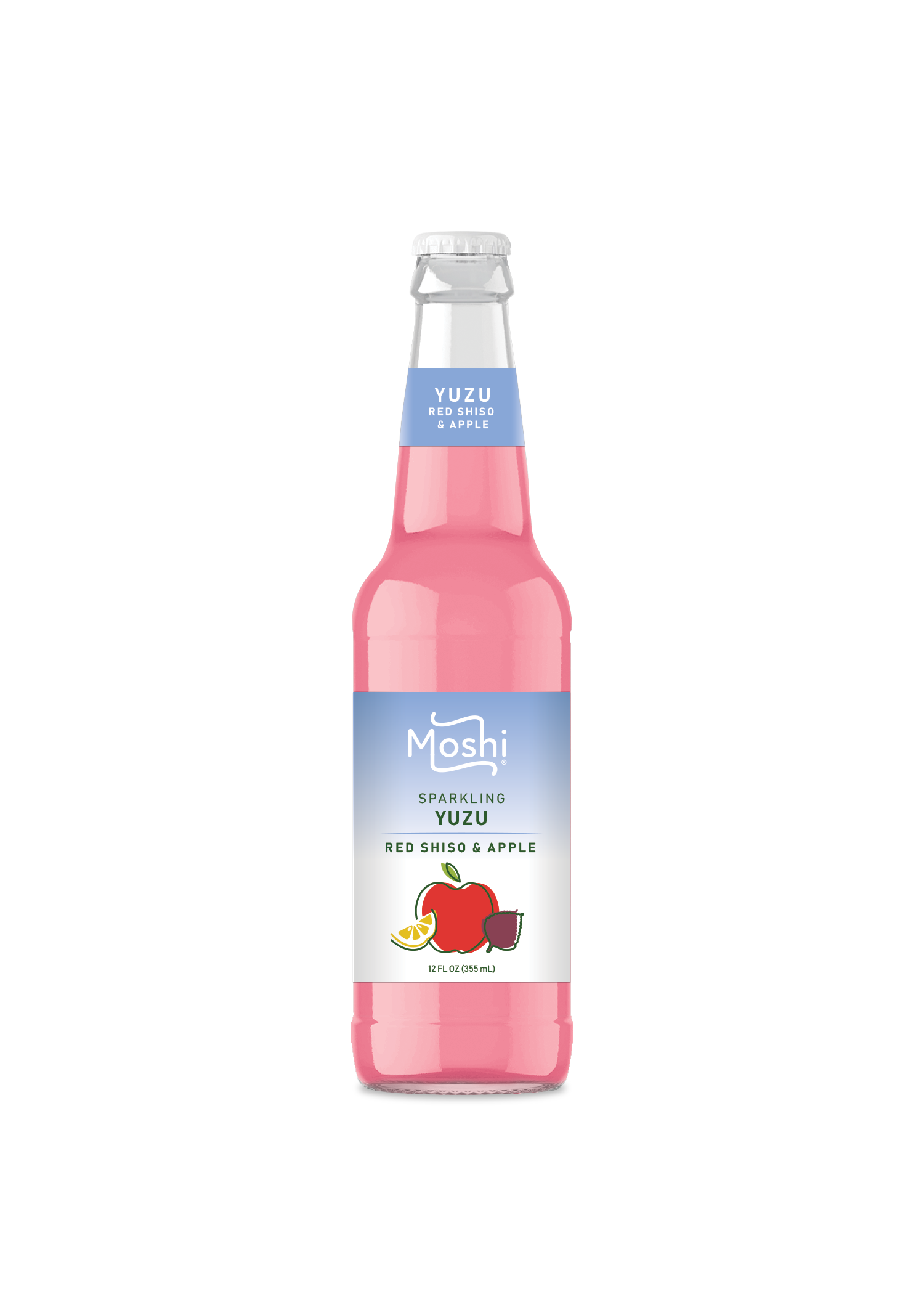 Moshi Yuzu Sparkling Drink, Red Shiso & Apple, 12oz (Pack of 12 ...