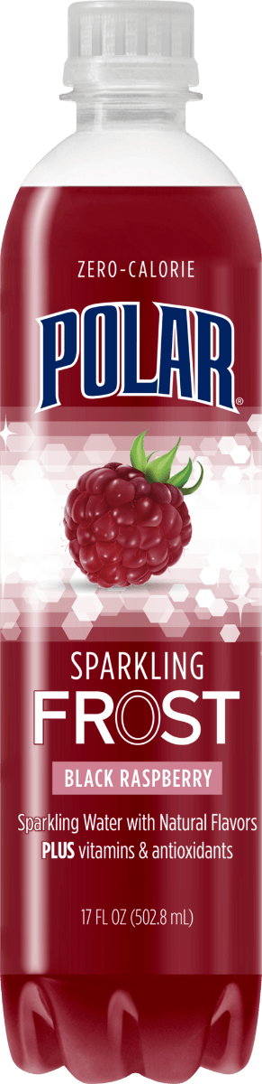 Polar Frost Black Raspberry Sparkling Water 17oz Bottles (Pack of 12 ...
