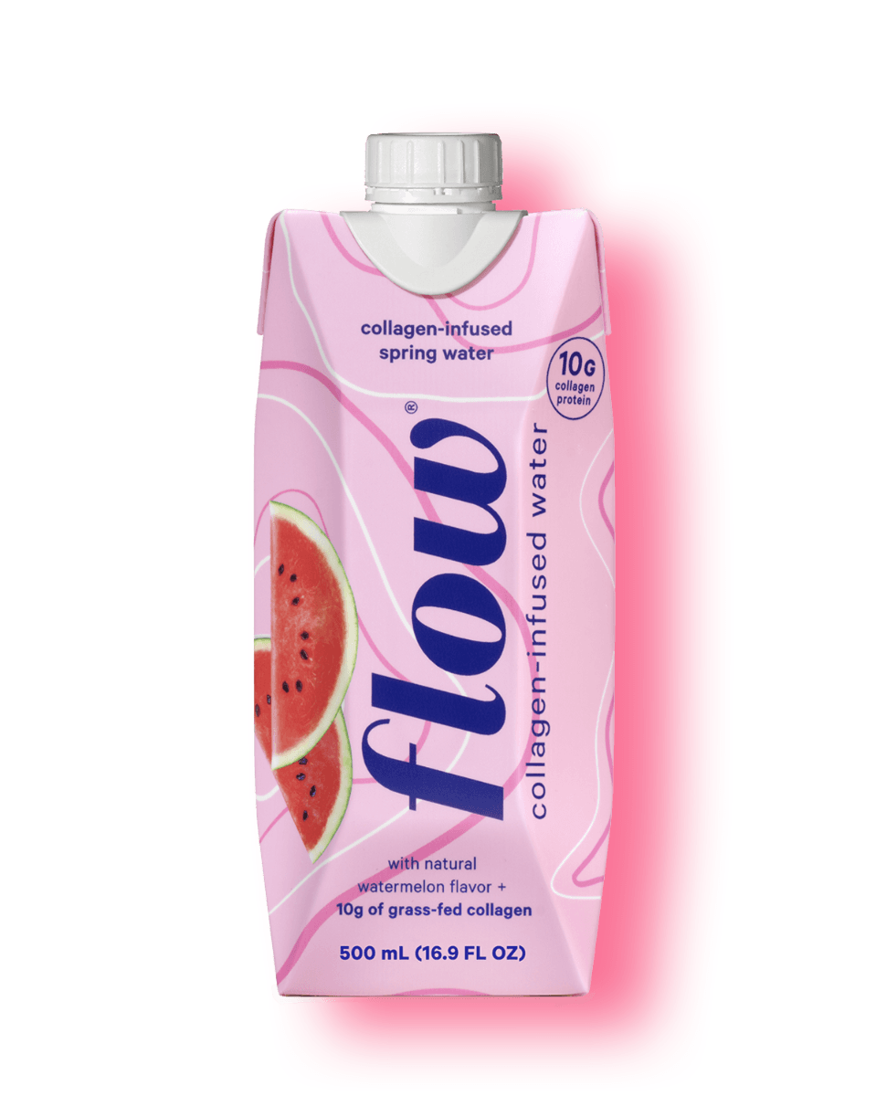 Flow Natural Artesian Collagen Infused Spring Water, Watermelon, 16.9o ...