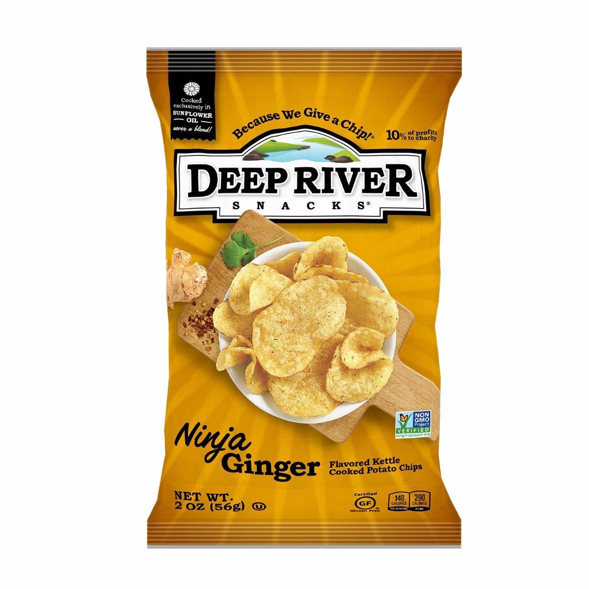 Deep River Snacks Potato Chips Ninja Ginger 2 oz bag (24 Pack) – Oasis ...